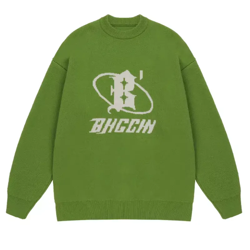BJHG Star Loose Crewneck Sweater - POIZON